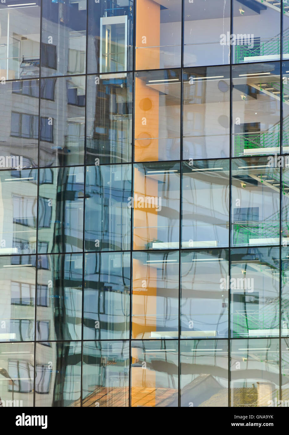 Office rooms from the window. View from the street Stock Photo - Alamy