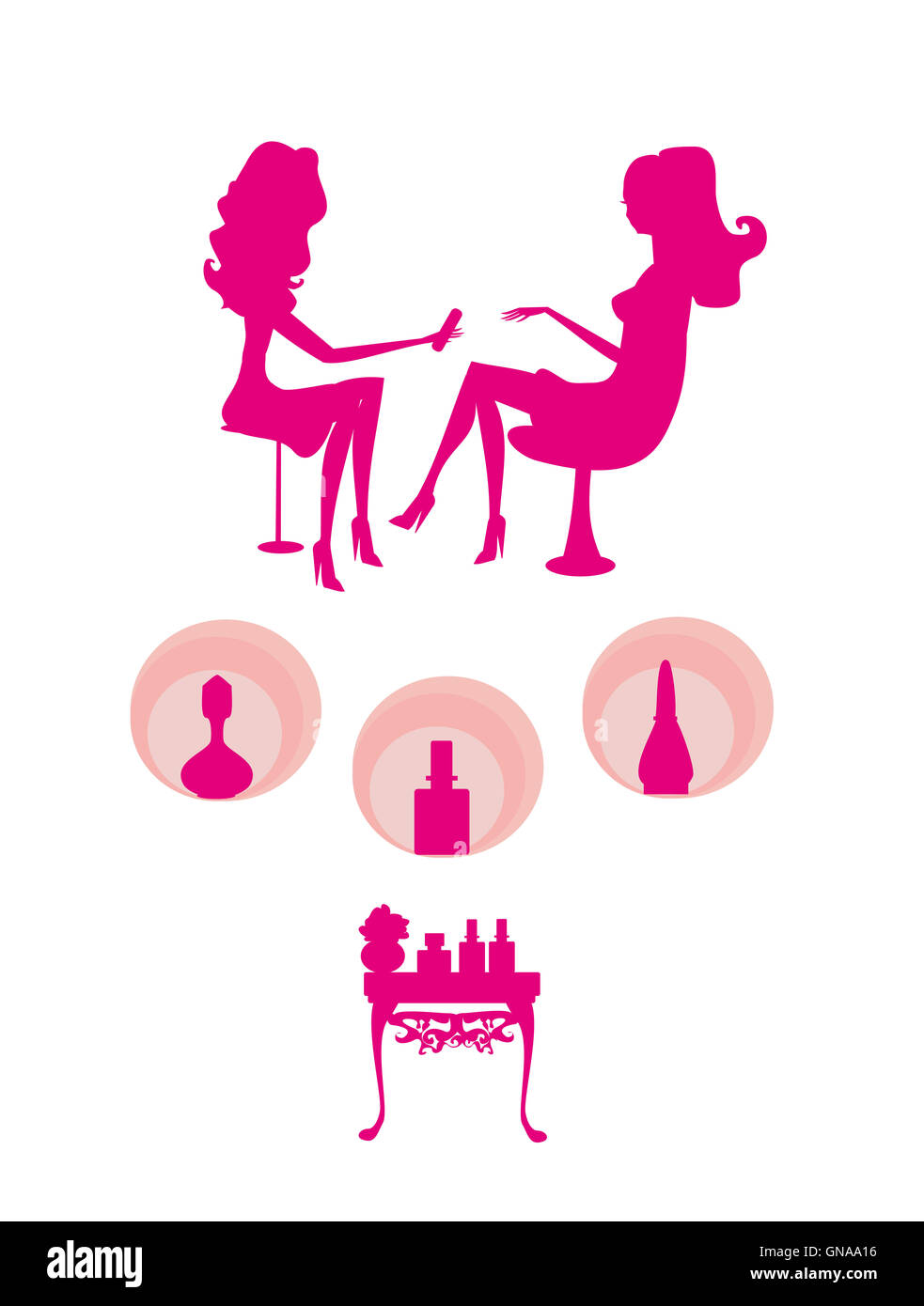 Young lady doing manicure in beauty salon Stock Photo - Alamy