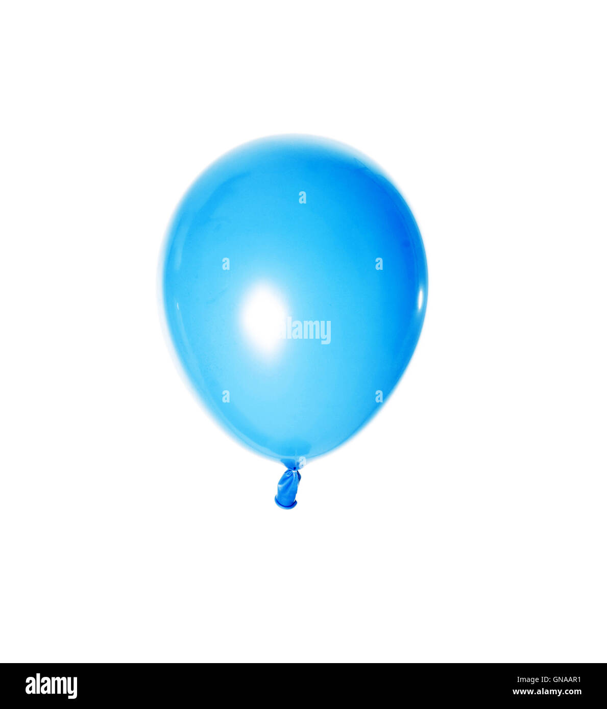 Single blue balloon isolated on white Stock Photo - Alamy