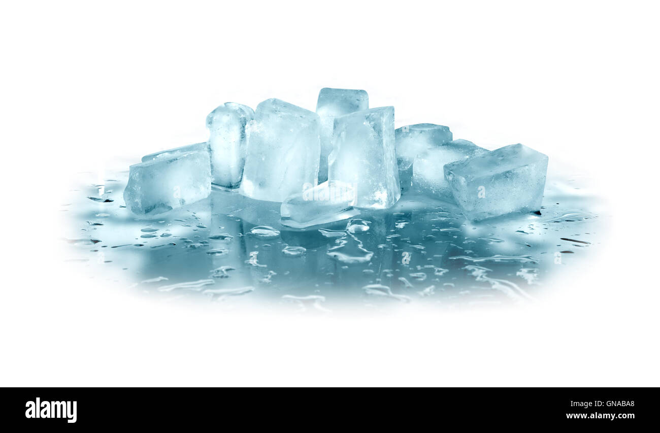 Water glass ice cubes Cut Out Stock Images & Pictures - Alamy