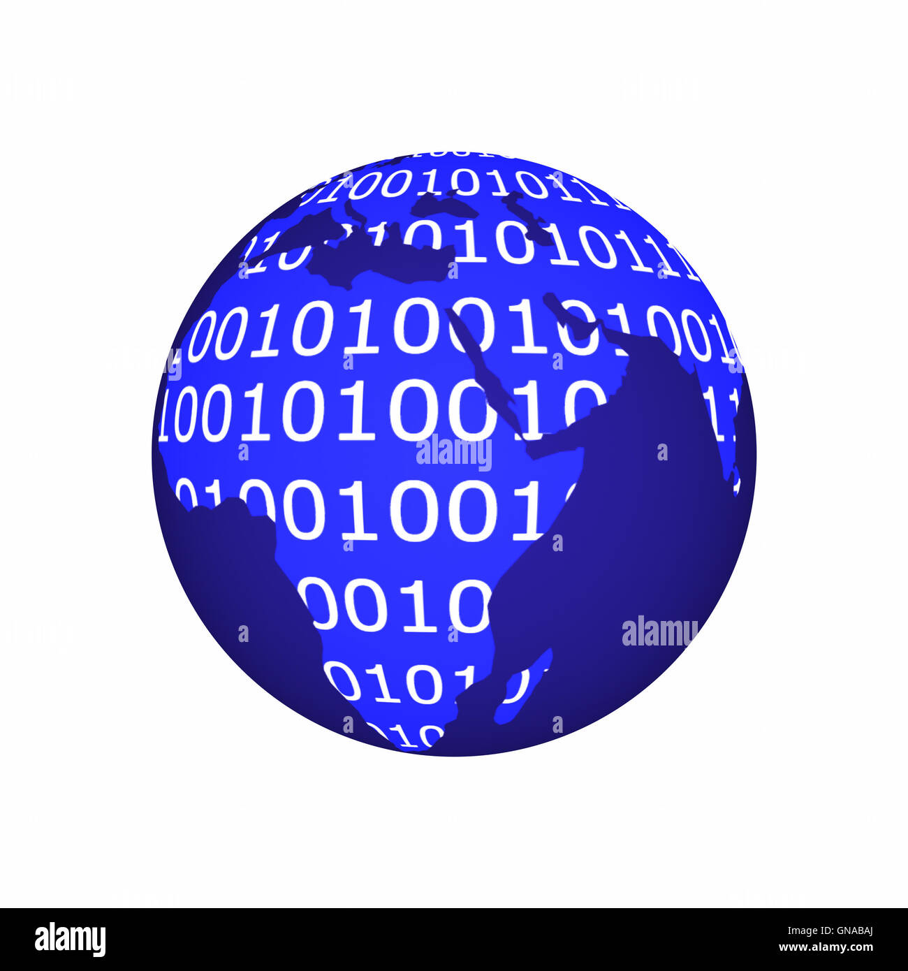 Binary globe map Stock Photo - Alamy