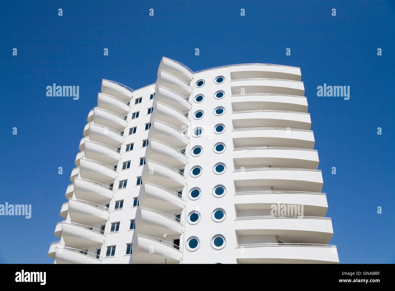 White residential building Stock Photo - Alamy