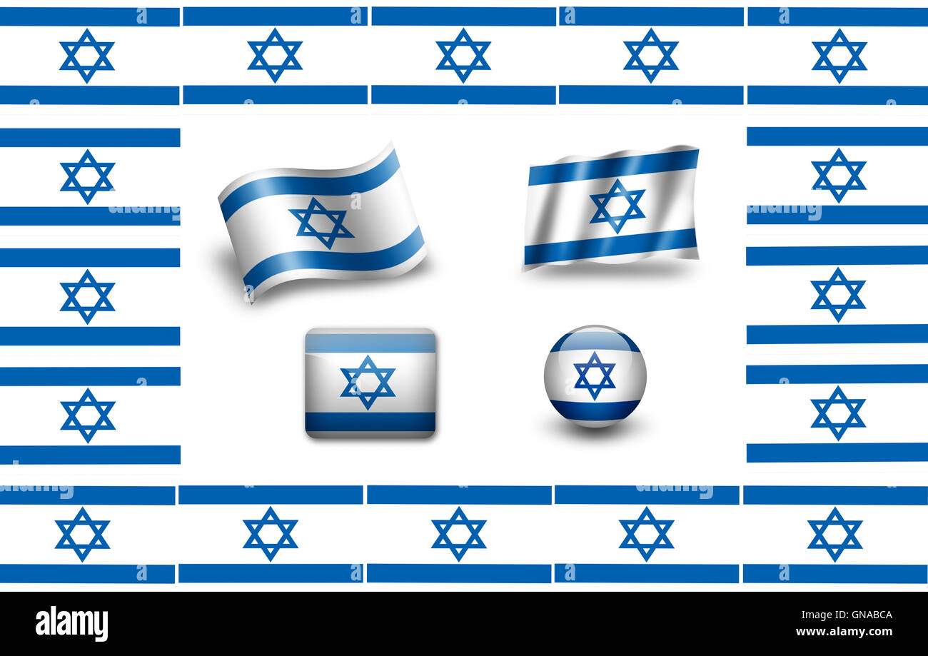 flag of Israel. icon set Stock Photo - Alamy