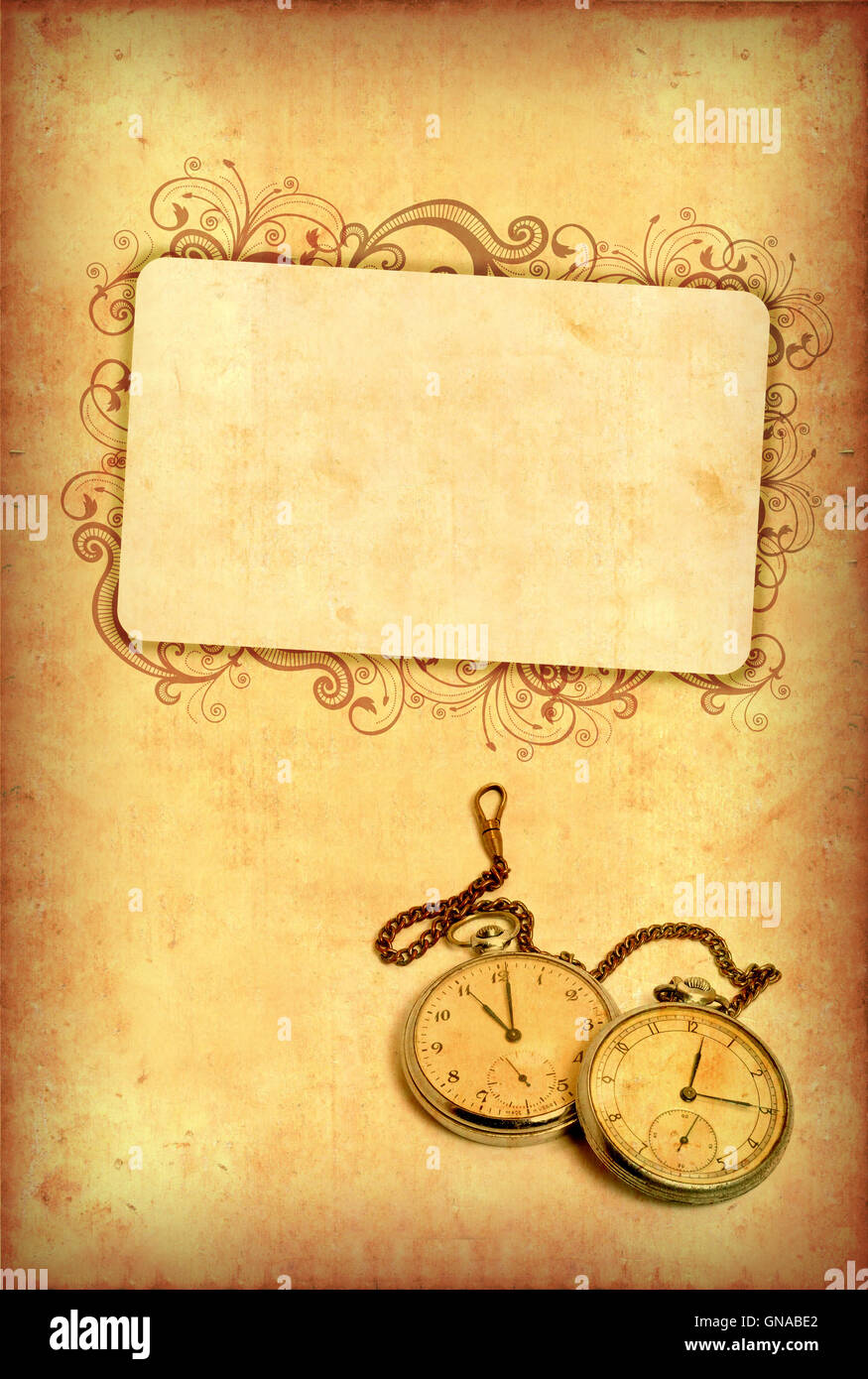 Vintage watch on grungy background Stock Photo - Alamy