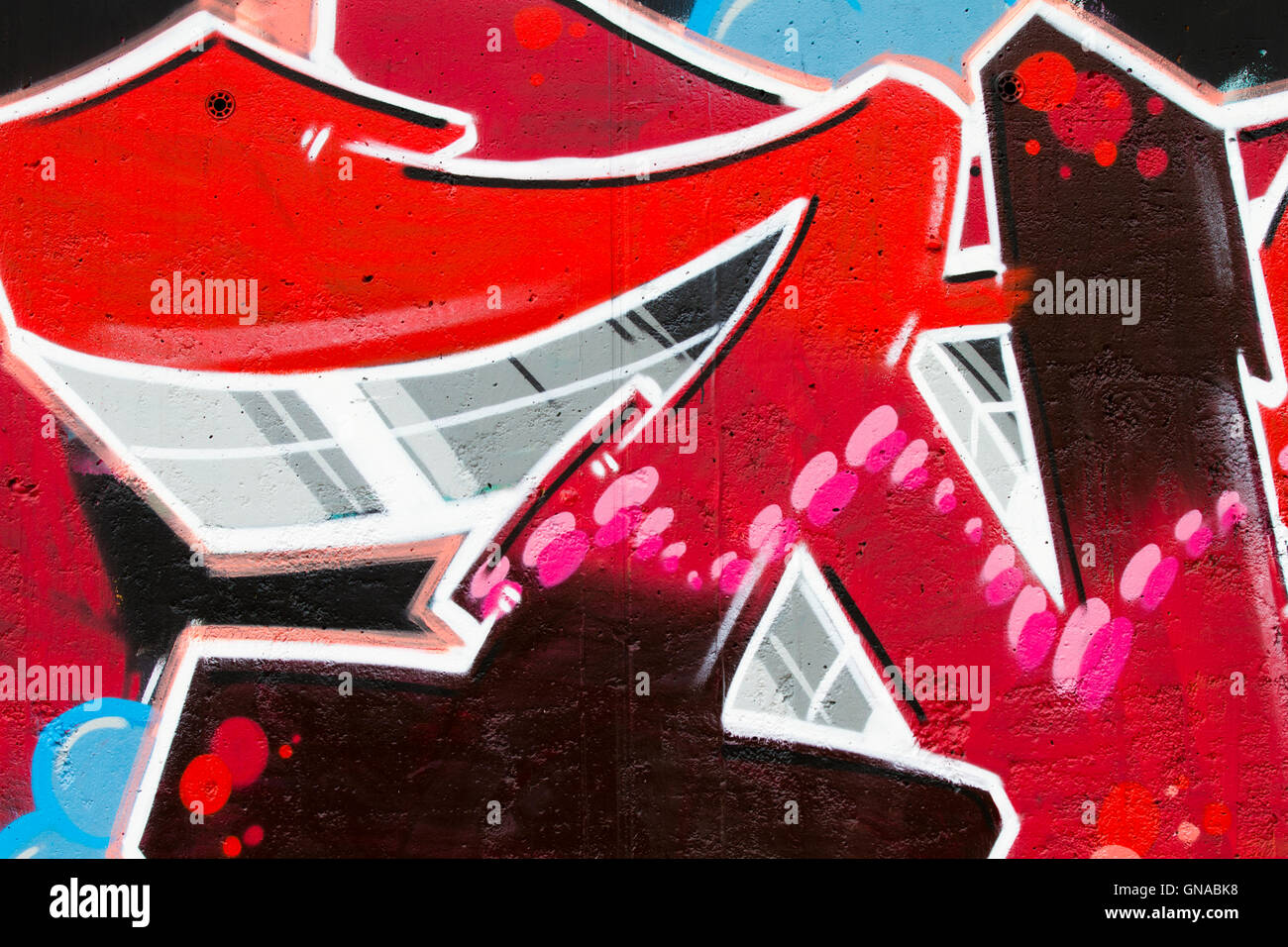 Red background picture of urban graffiti wall, texture Stock Photo - Alamy