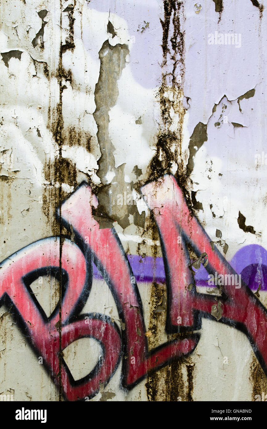 Fragment of urban graffiti close-up, dirty texture Stock Photo - Alamy