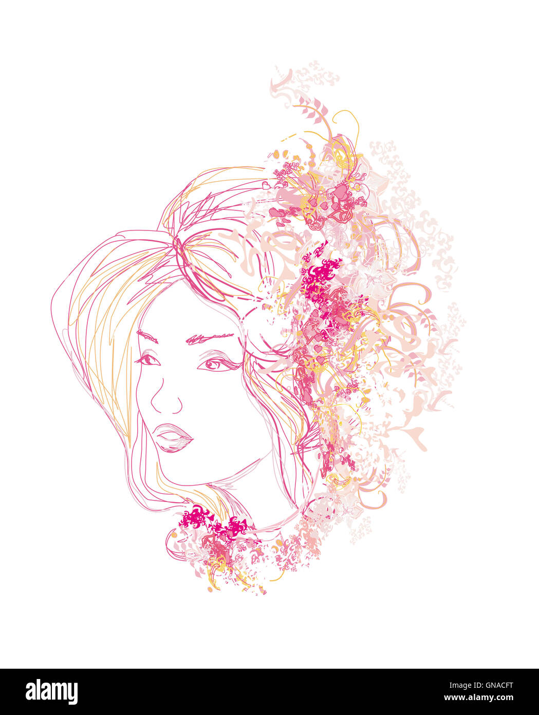 Abstract Beautiful Woman portrait Stock Photo - Alamy