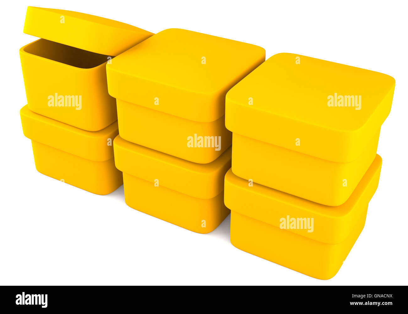 Blank yellow boxes Stock Photo - Alamy