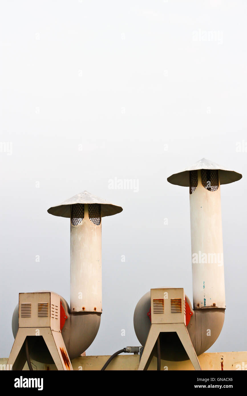 Kitchen chimney smoke Stock Photo - Alamy