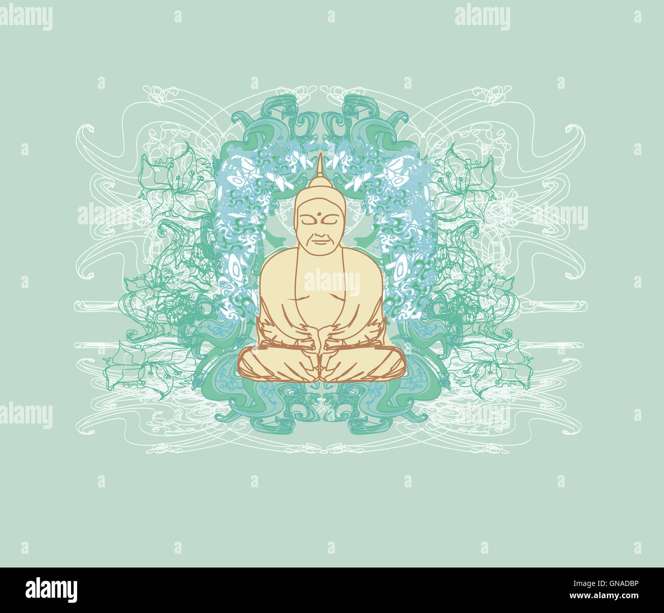 Vector of Chinese Traditional Artistic Buddhism Pattern Stock Photo - Alamy