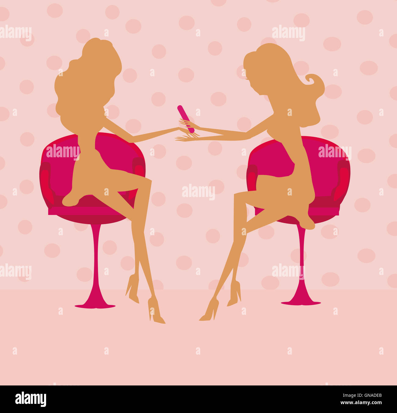 Young lady doing manicure in beauty salon Stock Photo - Alamy