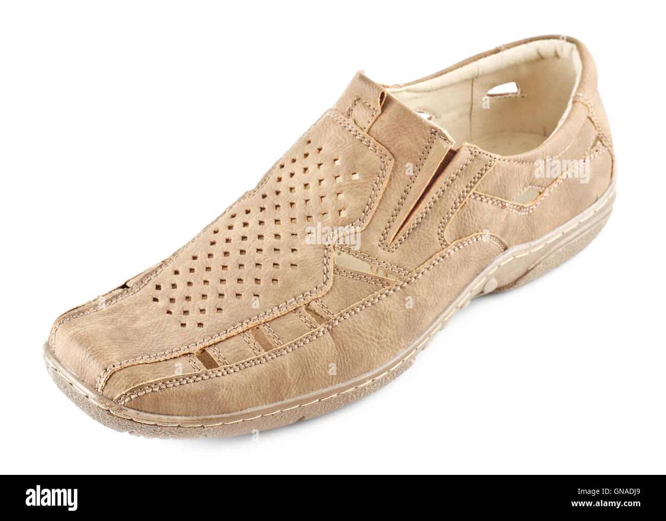 Beige Suede Shoe Stock Photo - Alamy