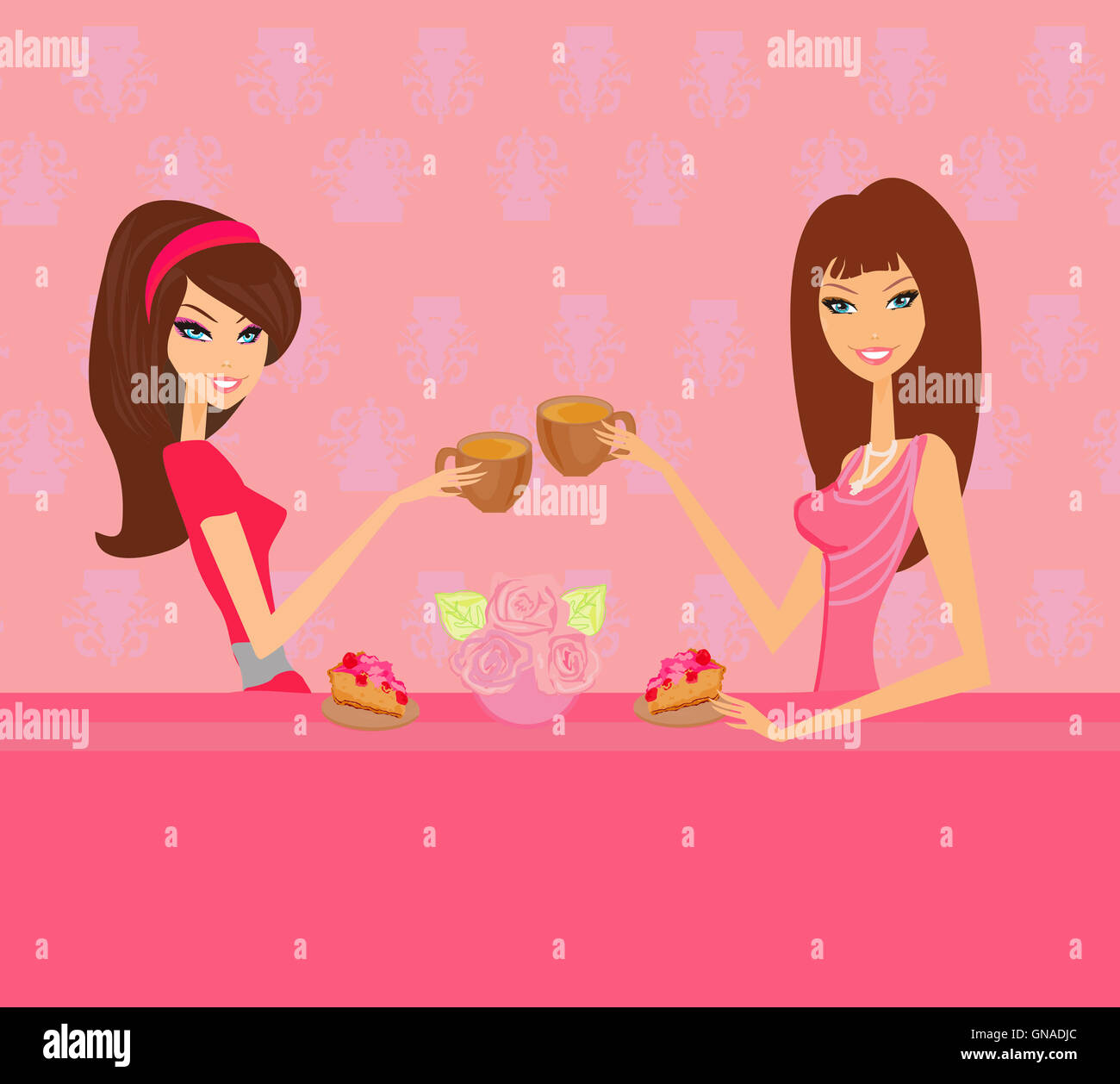 cute pretty girl in coffee break Stock Photo - Alamy