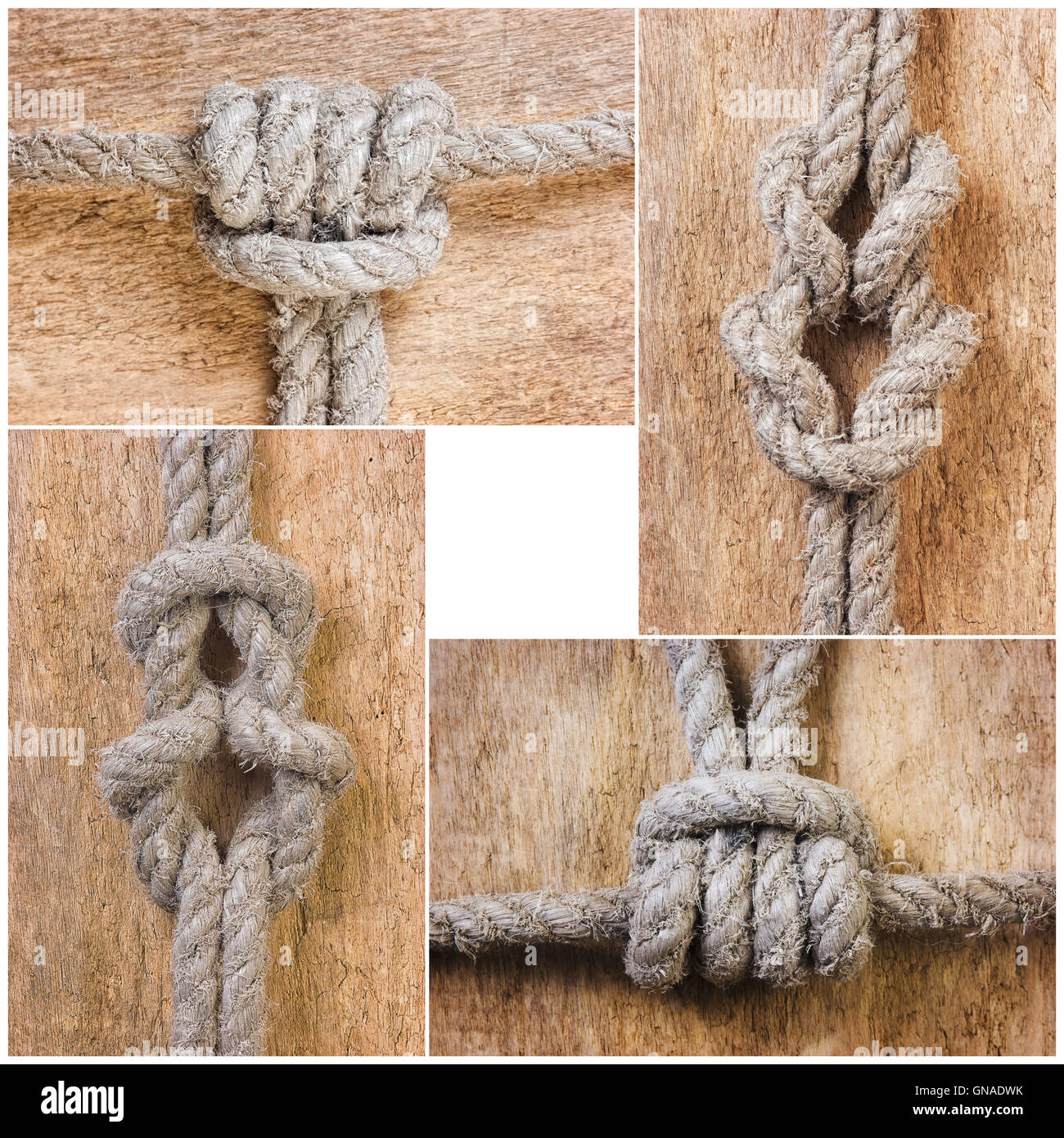 Rope with knots Stock Photo - Alamy