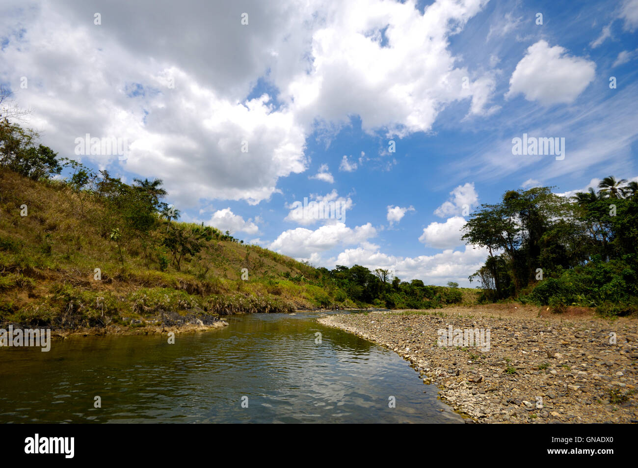 Landscape and river Stock Photo - Alamy