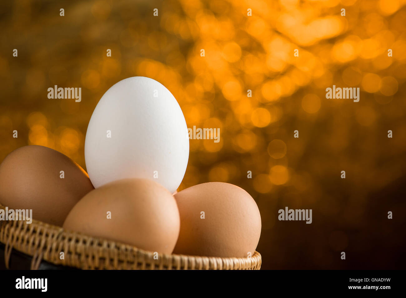 Eggs basket - horizontal Stock Photo - Alamy
