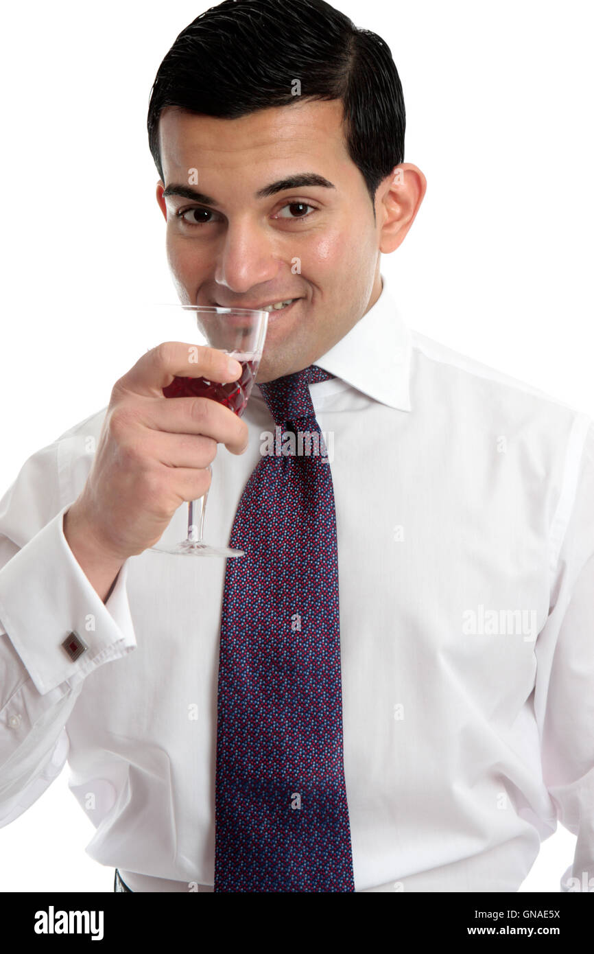 Man drinking wine Stock Photo - Alamy