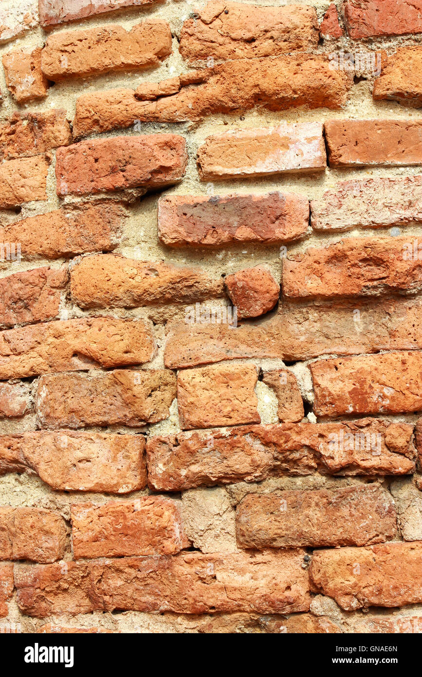 Detail of the brick walls of the old Stock Photo - Alamy
