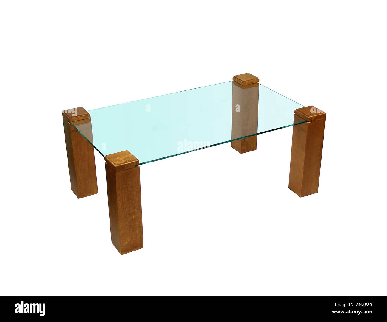 modern dining glass table Stock Photo - Alamy