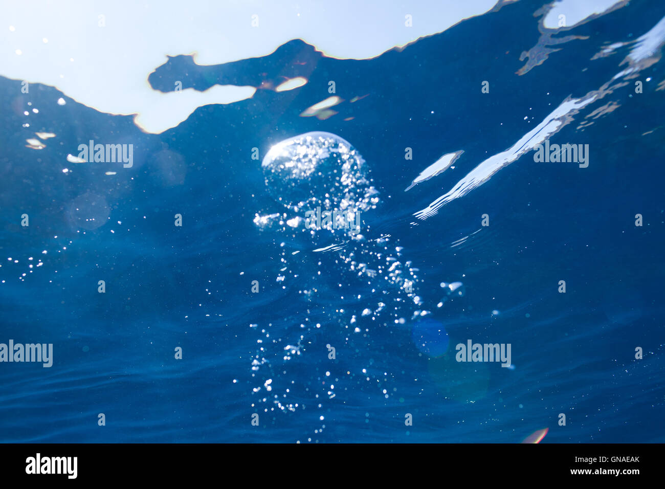 background of sunlight in a bubble in water Stock Photo - Alamy