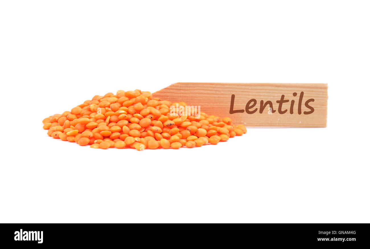 Food label lentils hi-res stock photography and images - Alamy