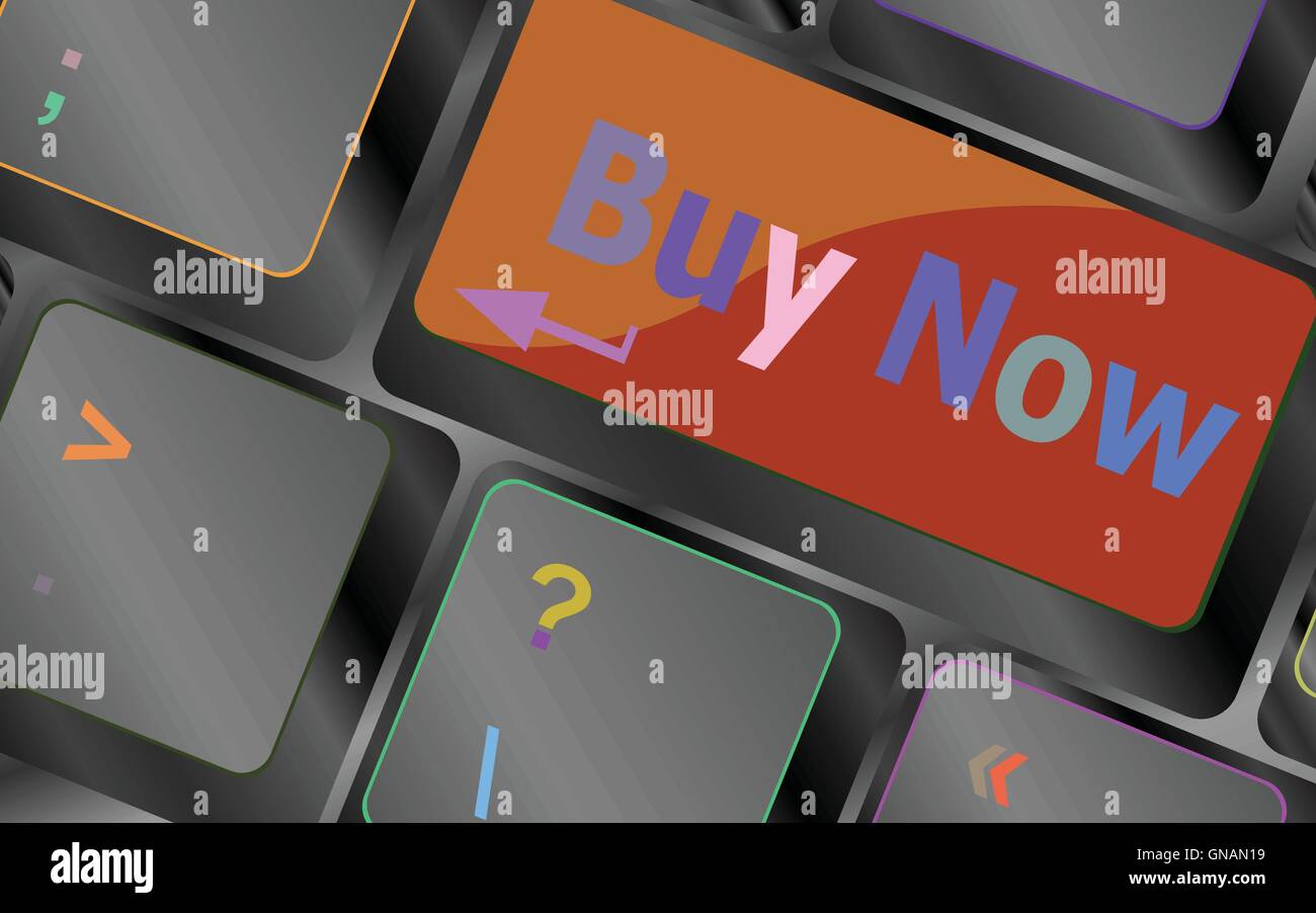 keyboard buy now icon - business concept vector keyboard key. keyboard button. Vector ...