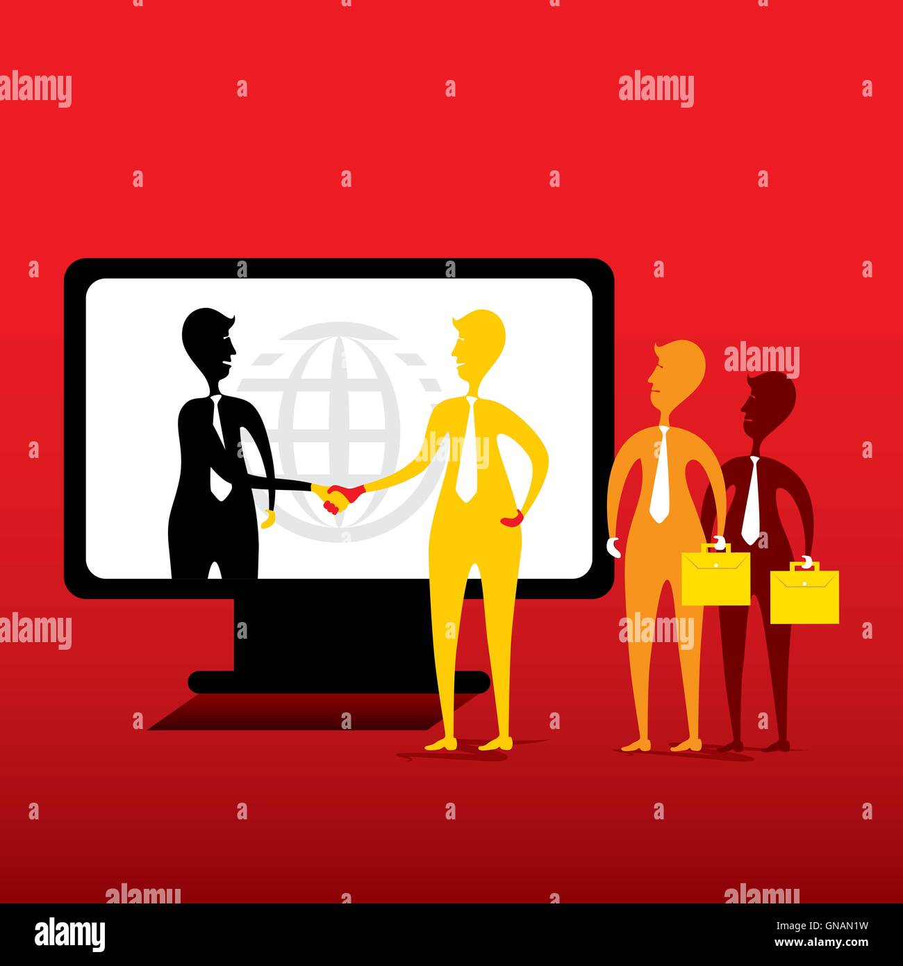 online business deal or agreement concept design vector Stock Vector ...