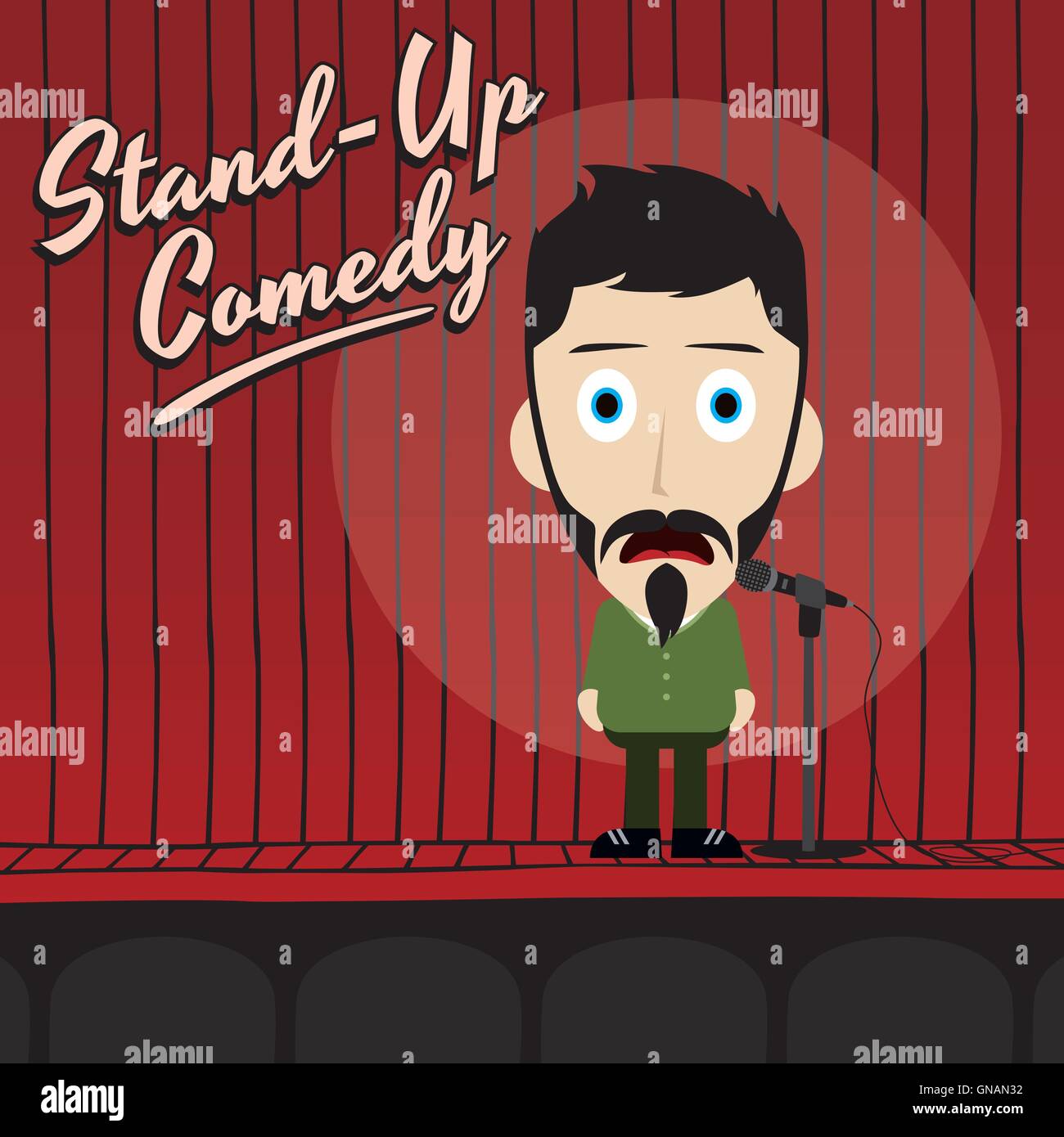 Male stand up comedian cartoon hi-res stock photography and images - Alamy