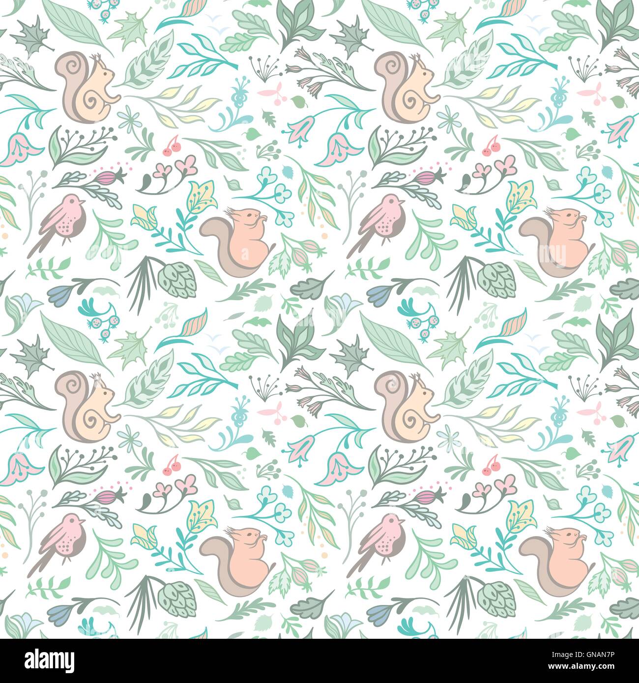Pattern mint leaves doodle Stock Vector Images - Alamy