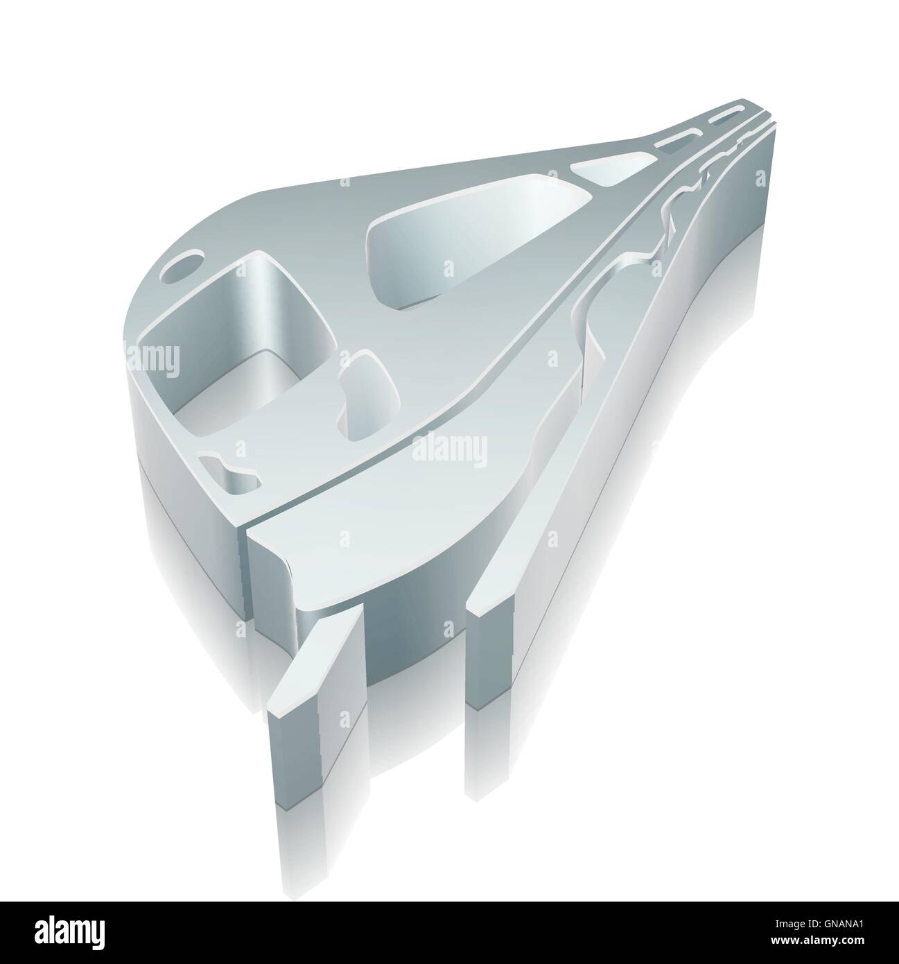 Train track rail reflection Stock Vector Images - Alamy