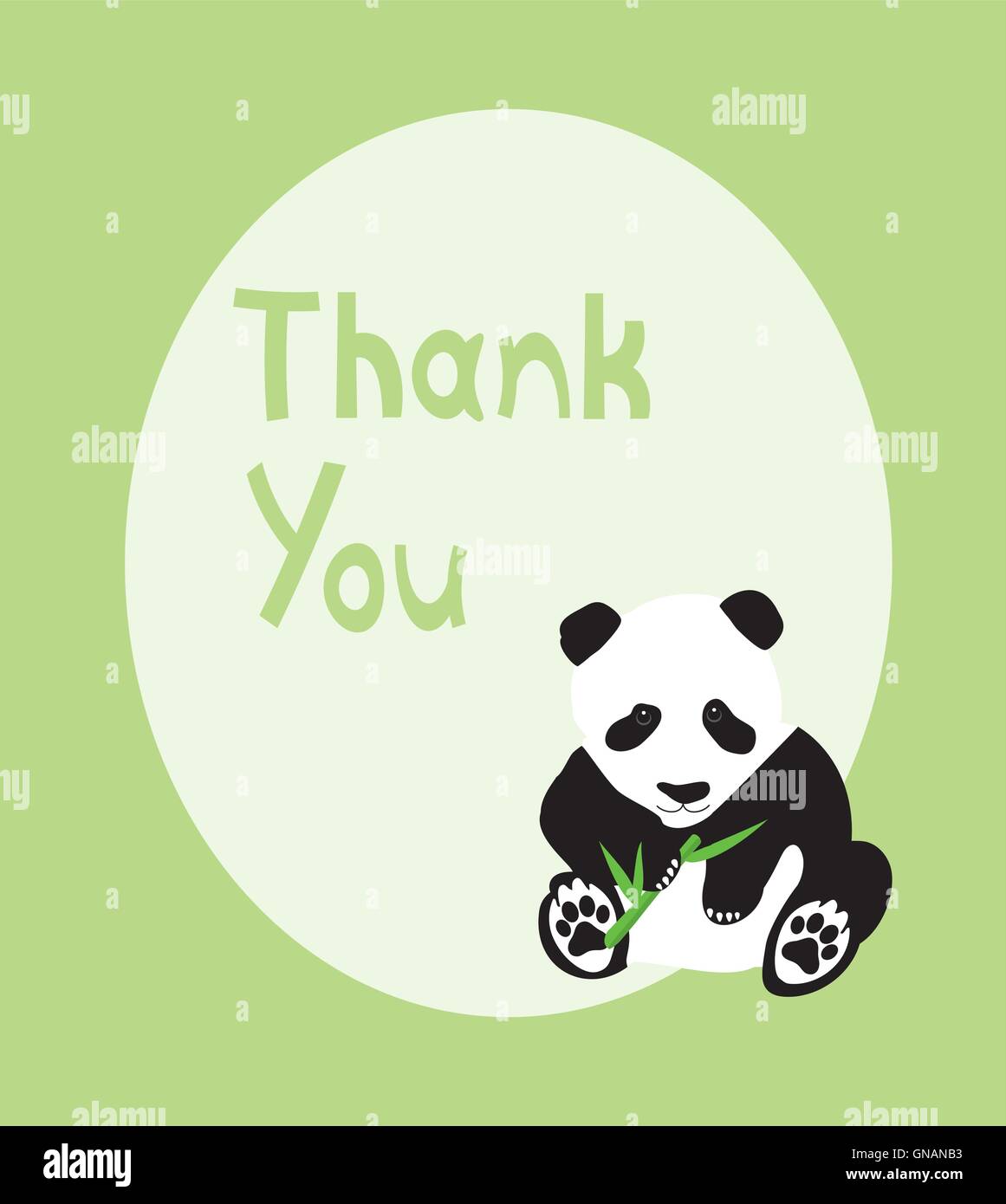 Panda Bear Card Stock Vector Image & Art - Alamy