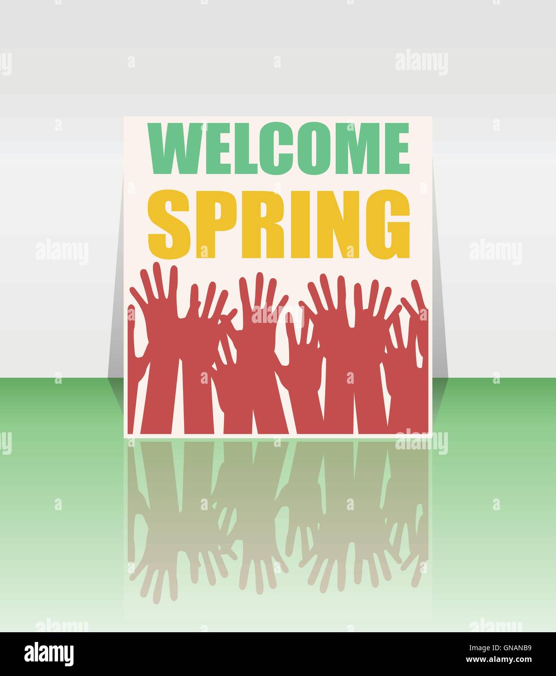 Welcome Spring Holiday Card. Welcome Spring Vector. Welcome Spring ...