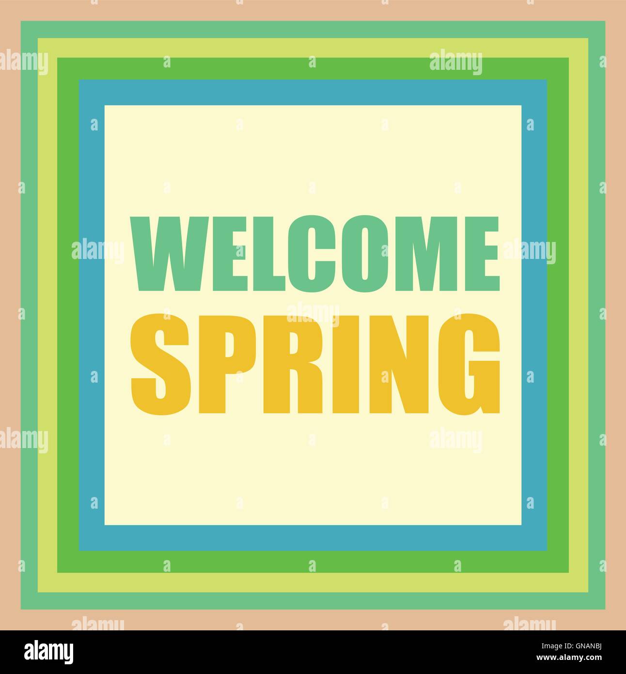 Welcome Spring Holiday Card. Welcome Spring Vector. Welcome Spring ...