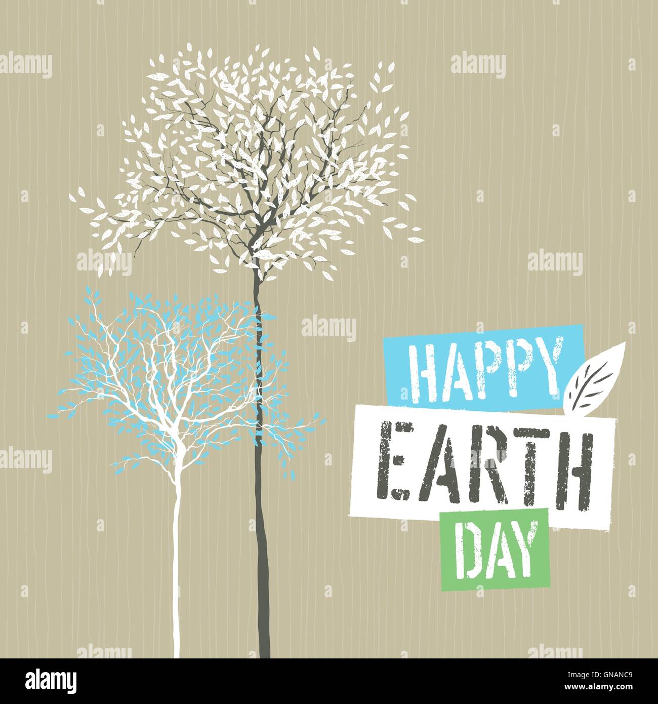 Happy Earth Day Logotype on Recycled paper background. Template Stock ...