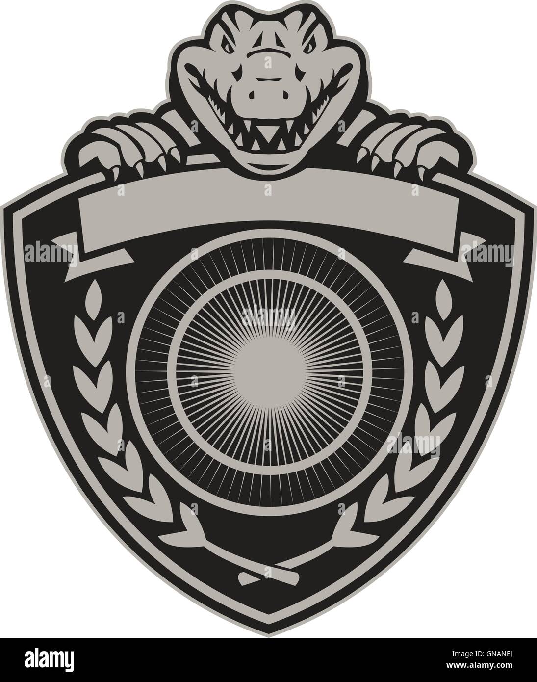 Alligator shield Stock Vector Images - Alamy