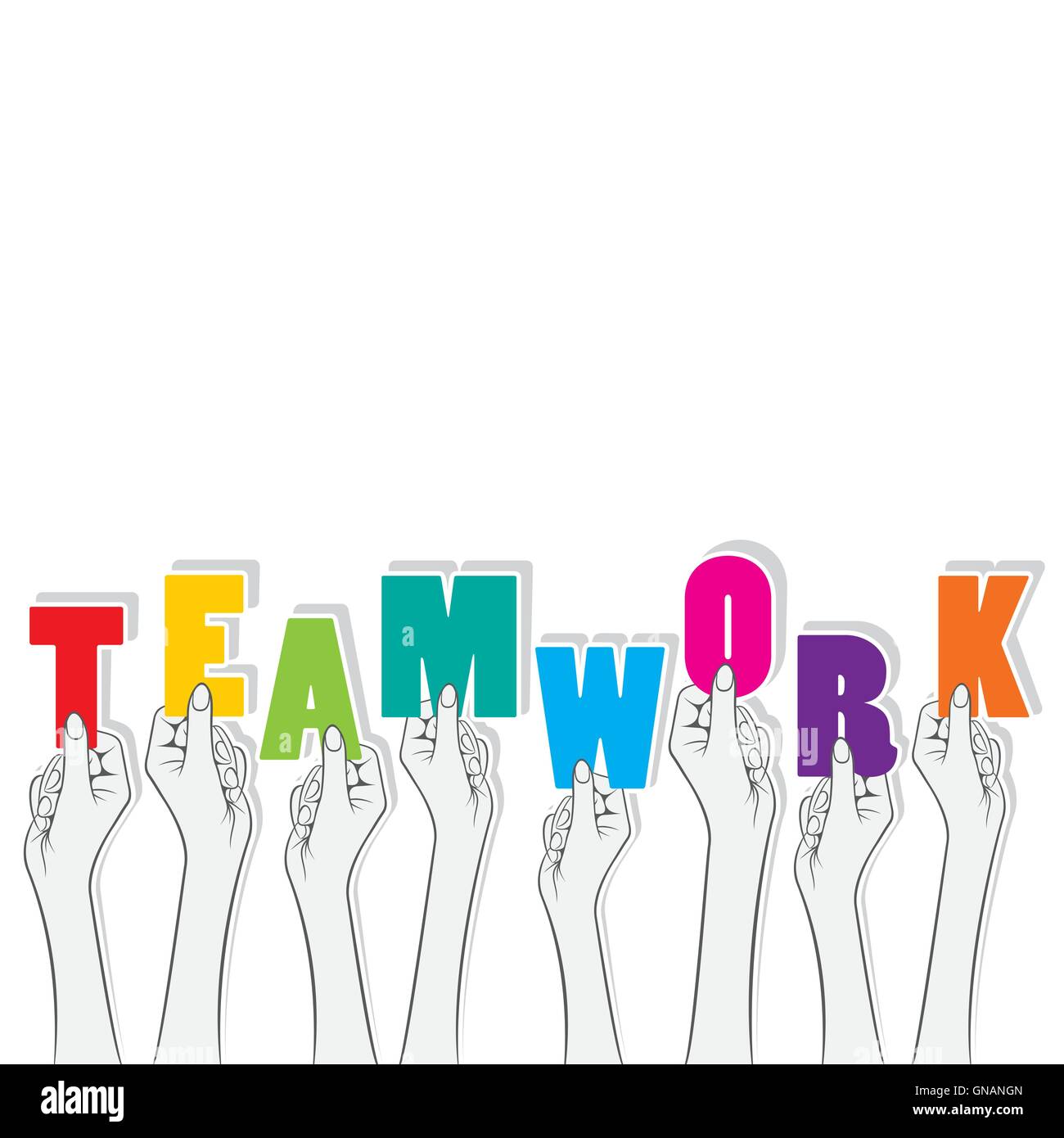teamwork word hold in hand concept design Stock Vector Image & Art - Alamy