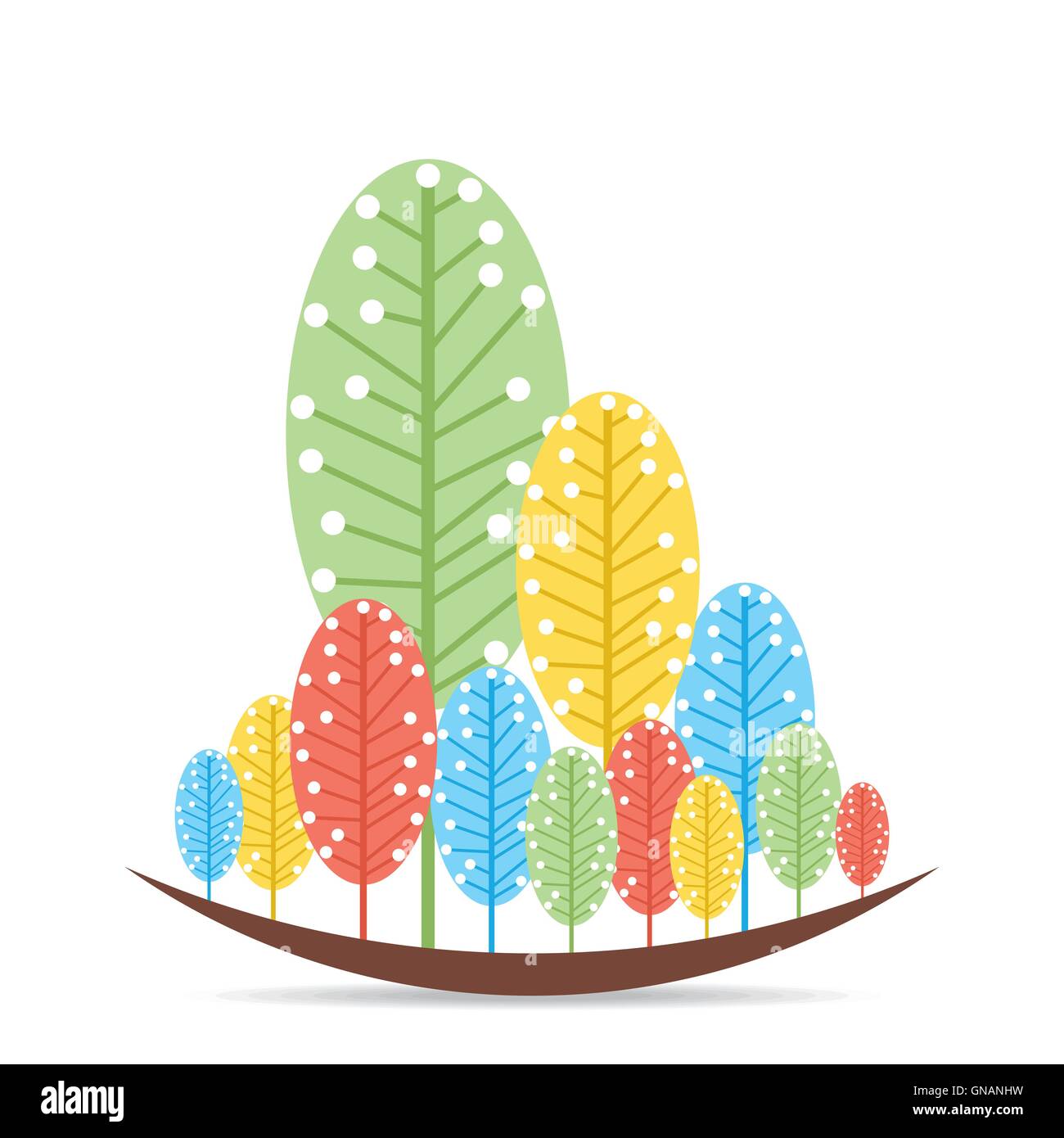 colorful tree forest background vector Stock Vector Image & Art - Alamy