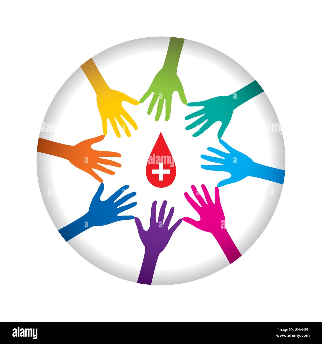people helping or support donate blood concept design vector Stock ...