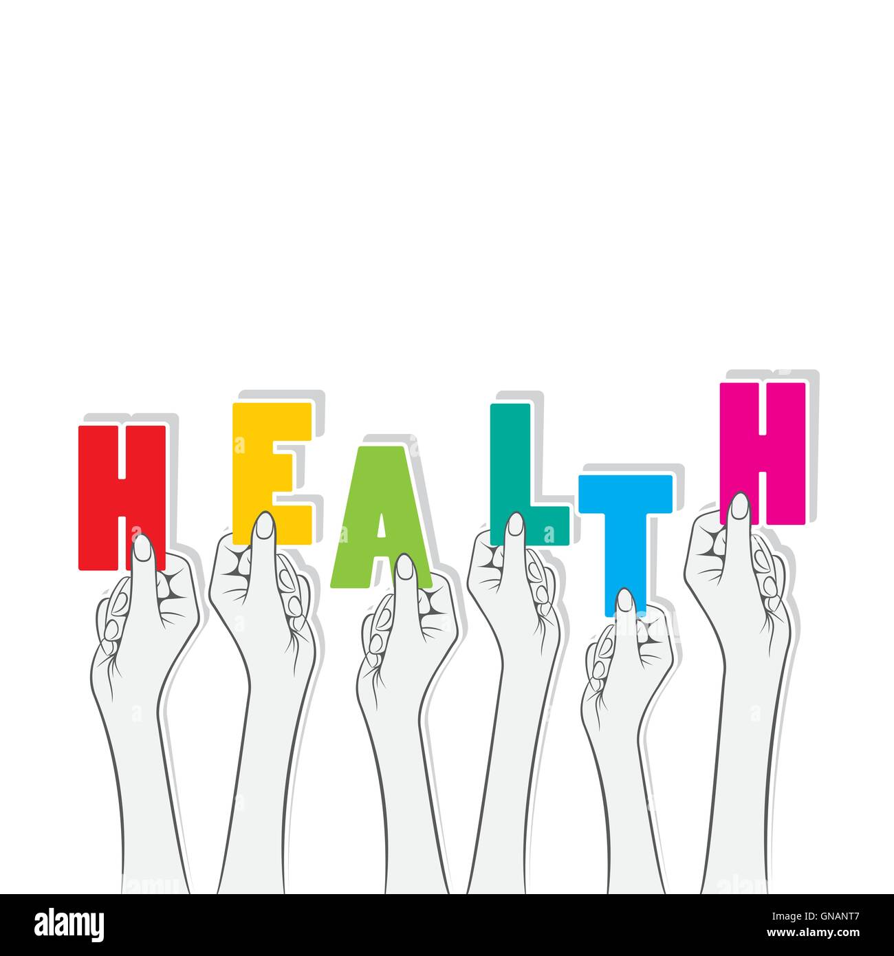 health text hold in hand design Stock Vector Image & Art - Alamy