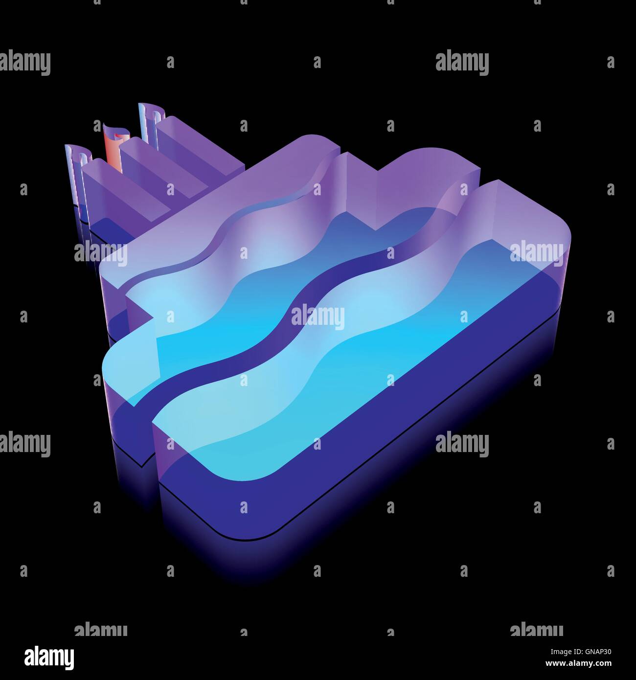 3d neon glowing Cake icon made of glass, vector illustration Stock ...
