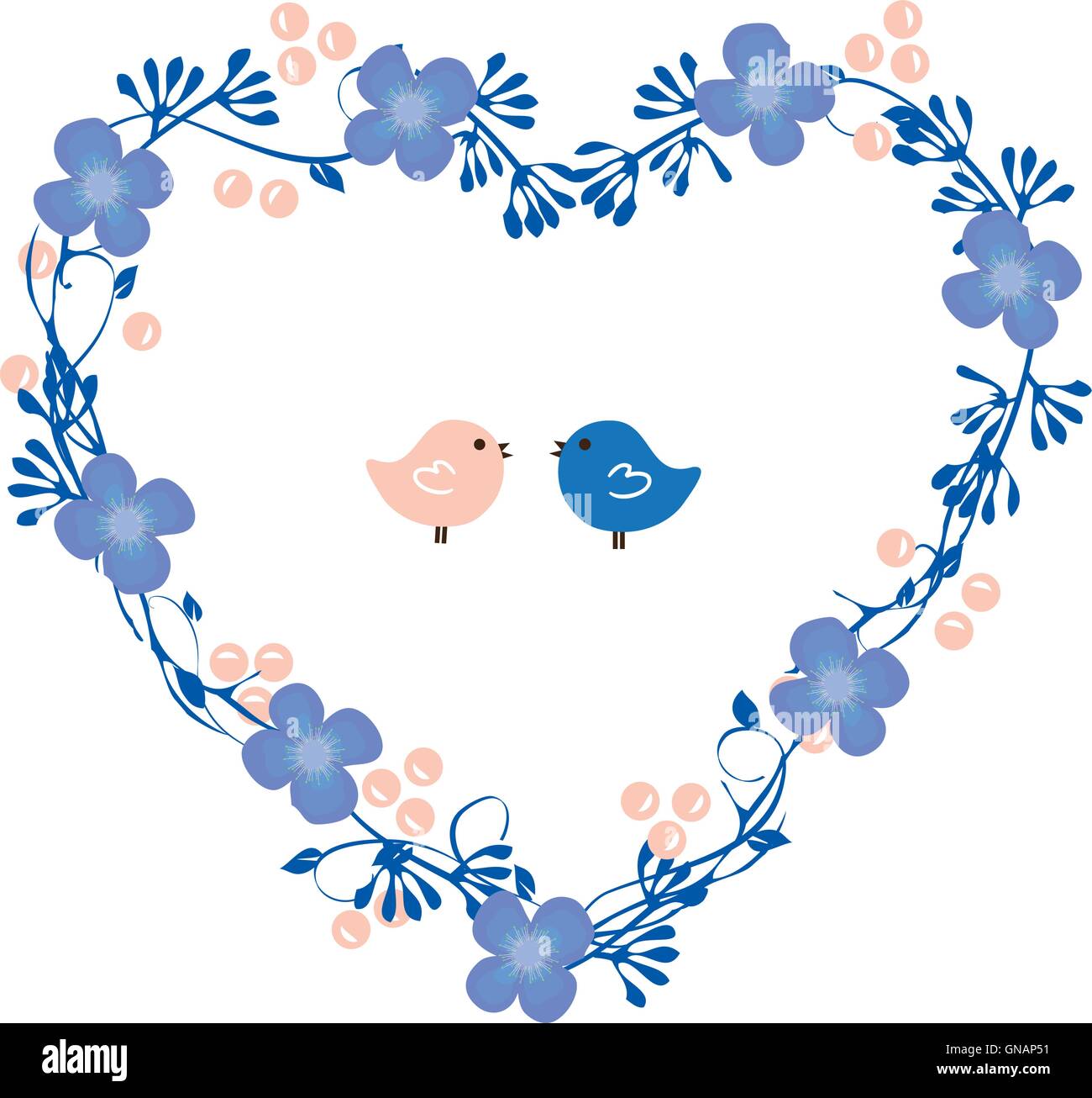 Floral Heart Wreath Stock Vector Image & Art - Alamy