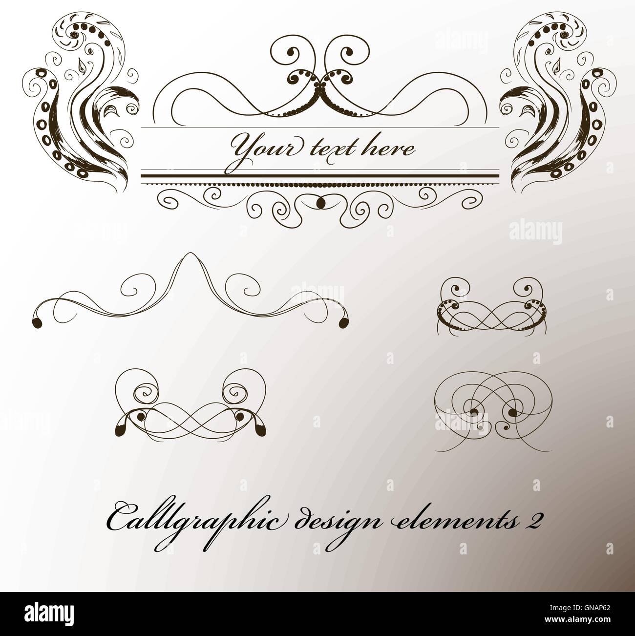Calligraphic design elements Stock Vector Image & Art - Alamy