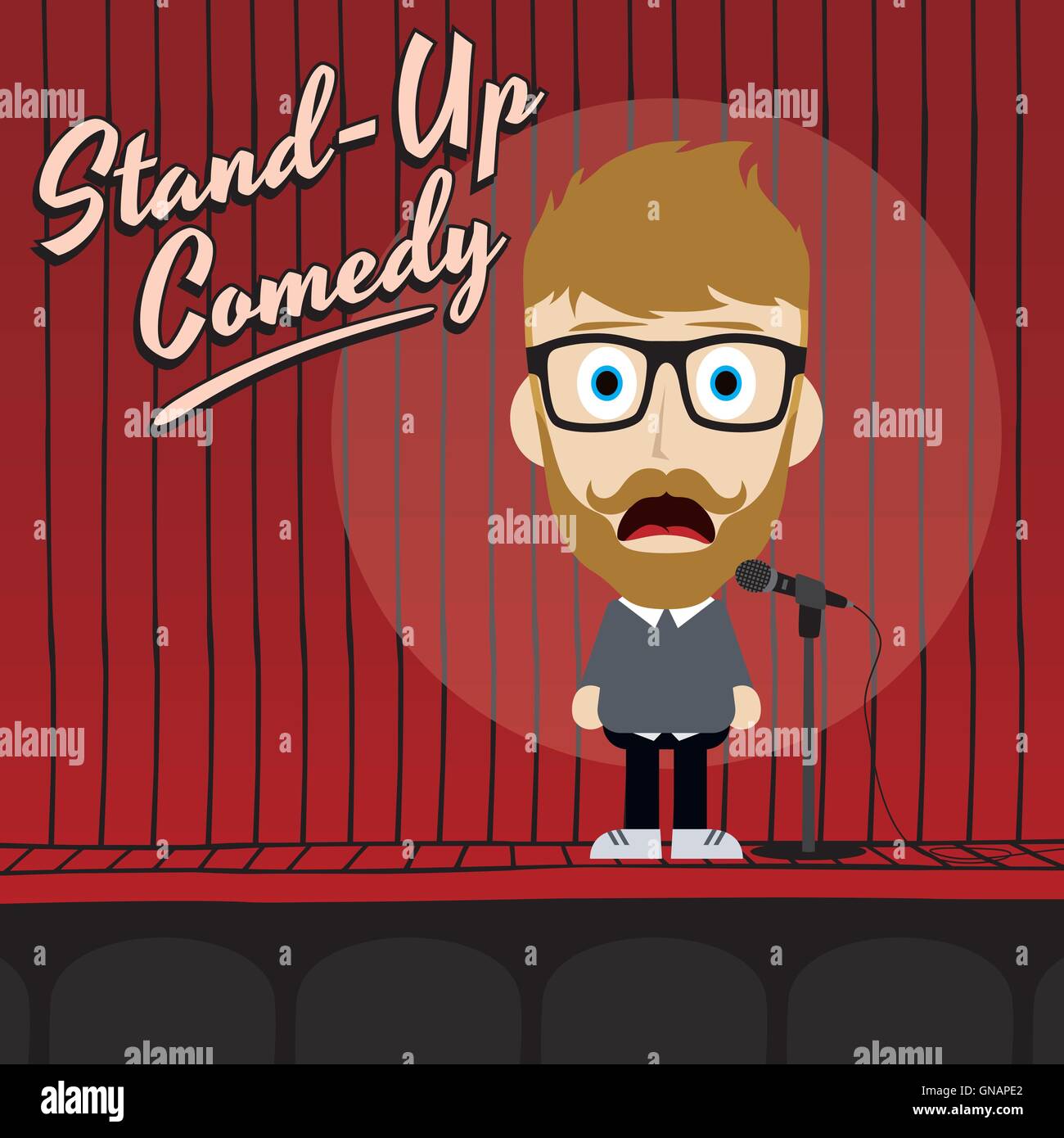 hilarious guy stand up comedian cartoon Stock Vector Image & Art - Alamy