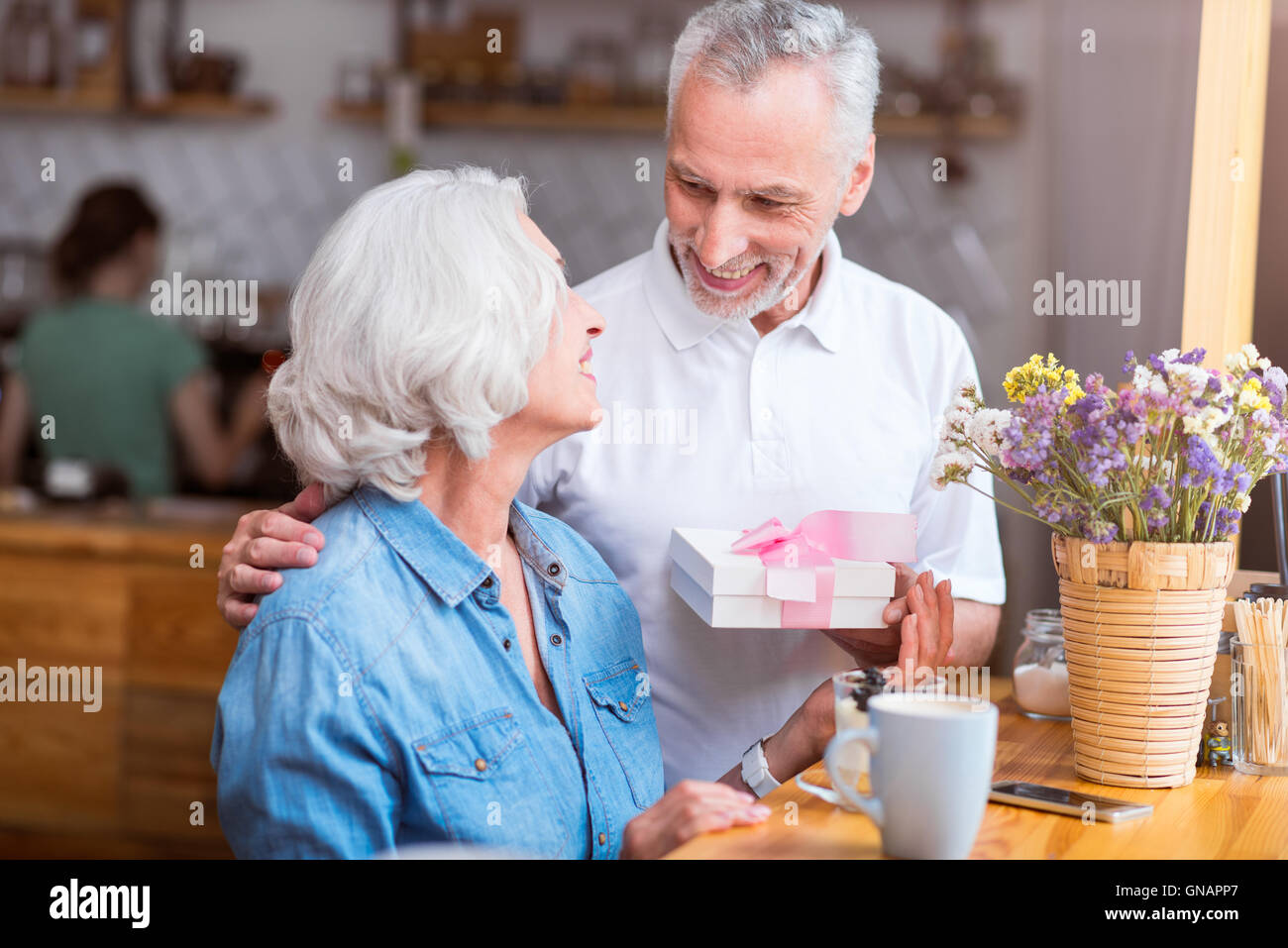 Positive couple resting together Stock Photo - Alamy