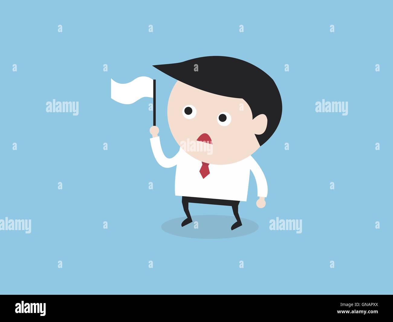 White flag surrender symbol metaphor Stock Vector Images - Alamy