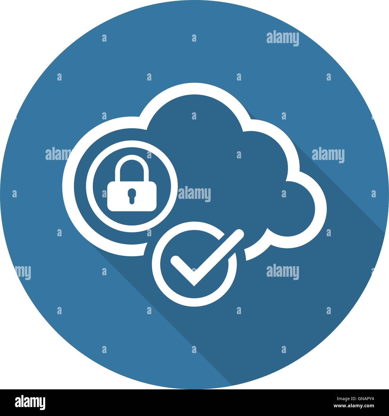 Cloud Security Icon. Flat Design Stock Vector Image & Art - Alamy