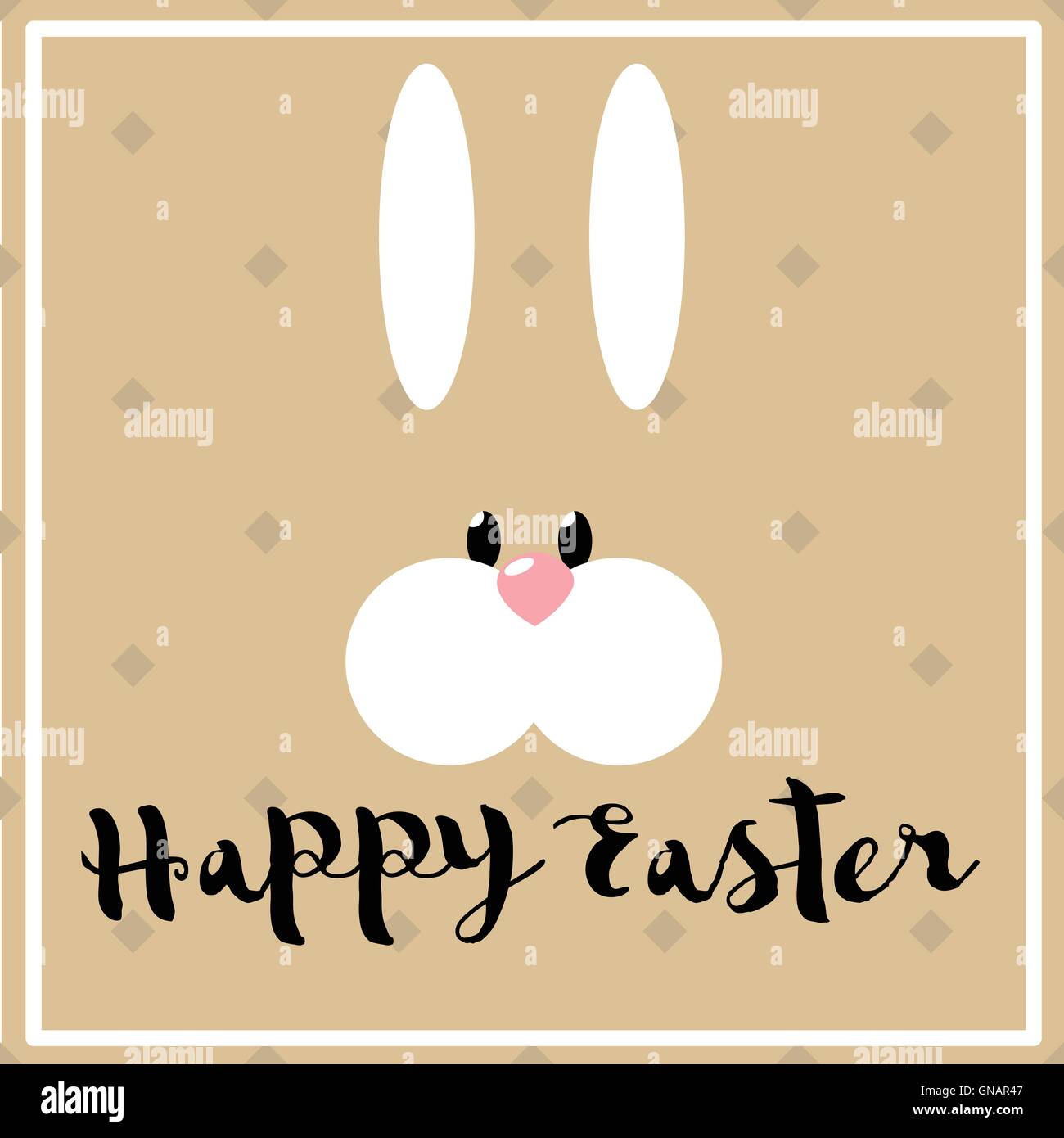 Happy easter poster with hare Stock Vector Image & Art - Alamy