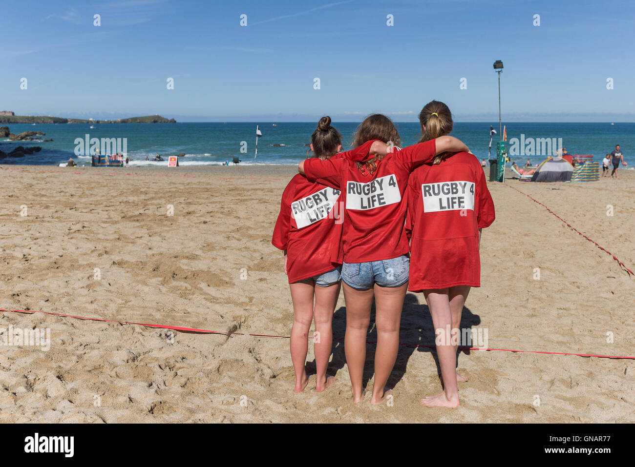 The annual Beach Tag Rugby tournament at Lusty Glaze in Newquay ...