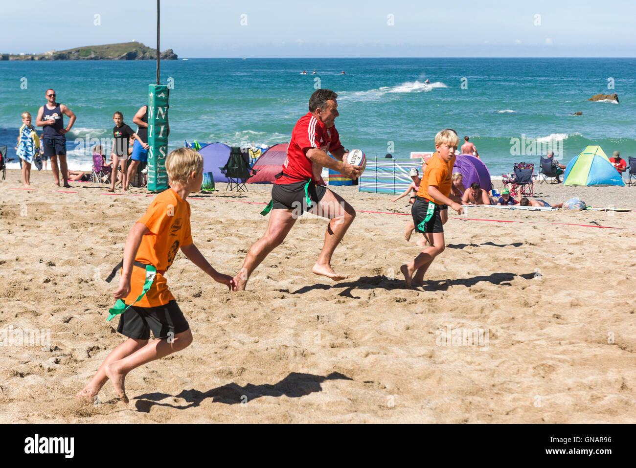 Beach tag rugby tournament hi-res stock photography and images - Alamy