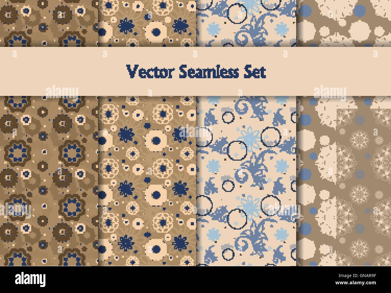Set seamless pattern hi-res stock photography and images - Alamy